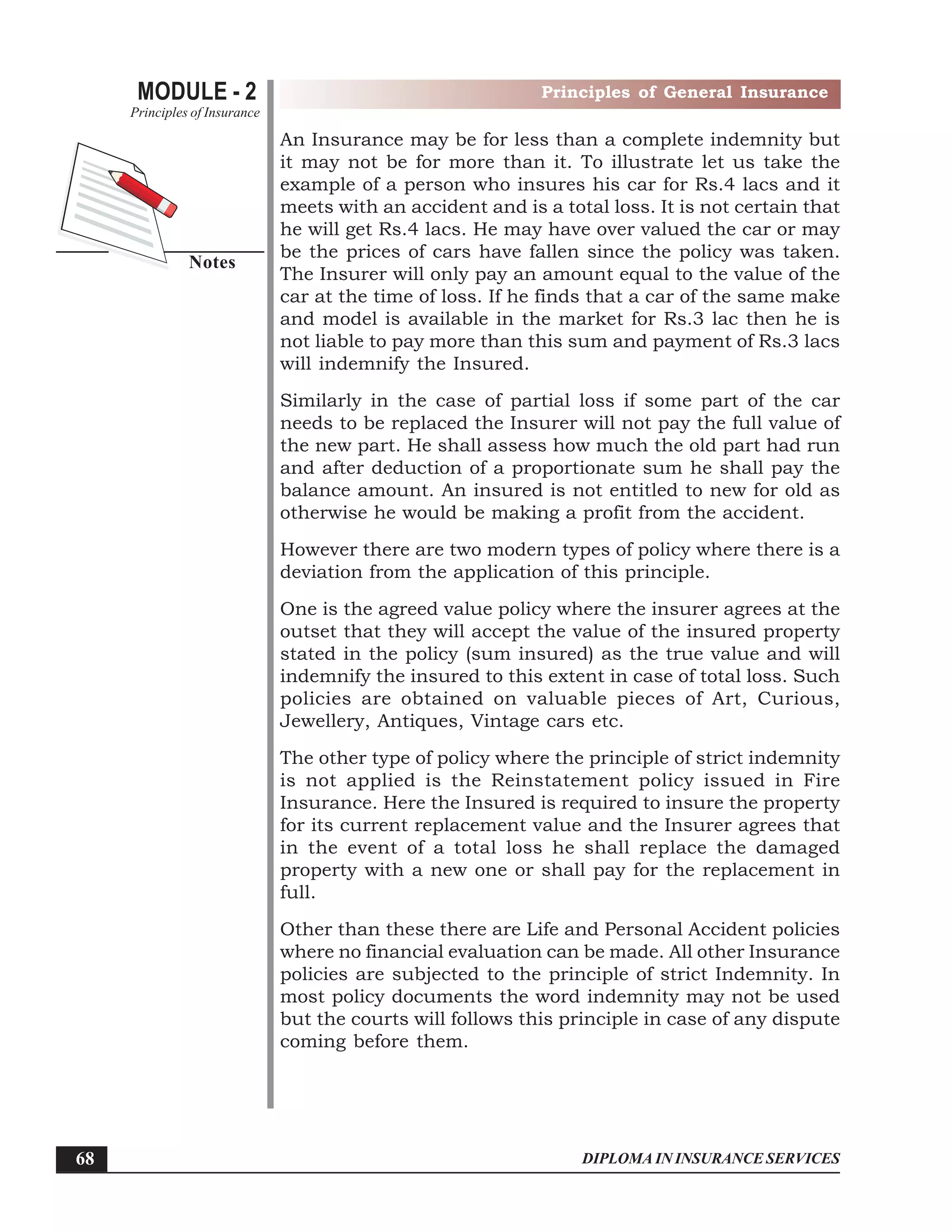 Principles and fundamentals of general insurance | PDF