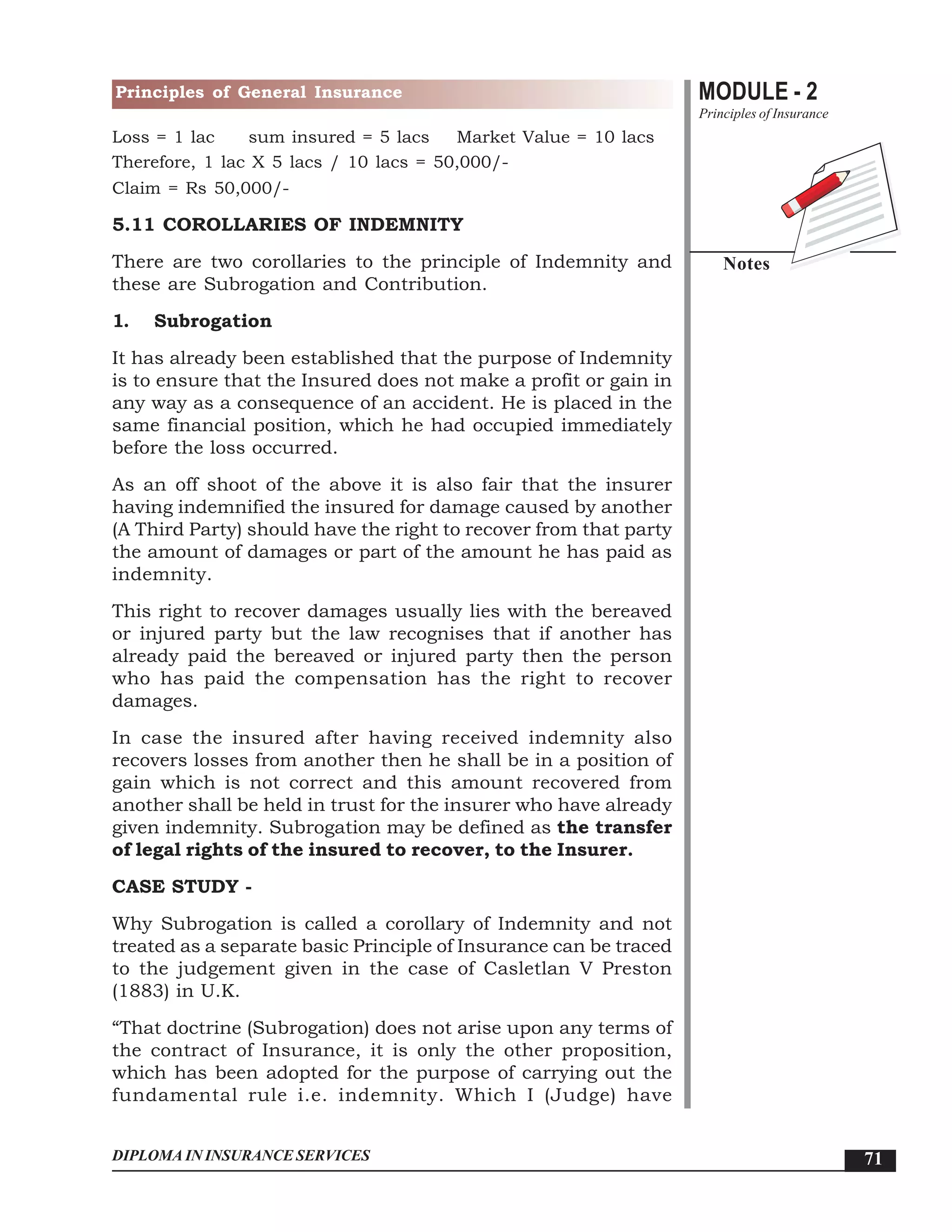 Principles and fundamentals of general insurance | PDF