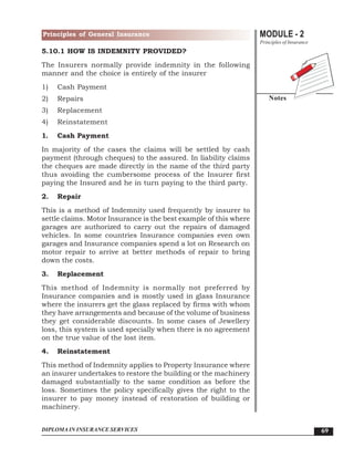 Principles and fundamentals of general insurance | PDF