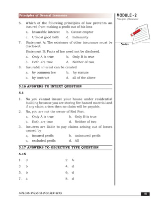 Principles and fundamentals of general insurance | PDF