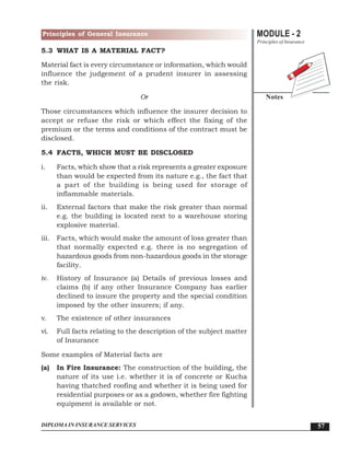 Principles and fundamentals of general insurance | PDF