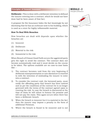 Principles and fundamentals of general insurance | PDF