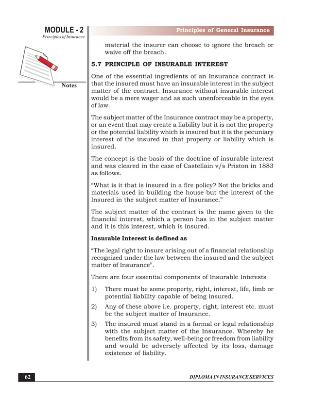 Principles and fundamentals of general insurance | PDF