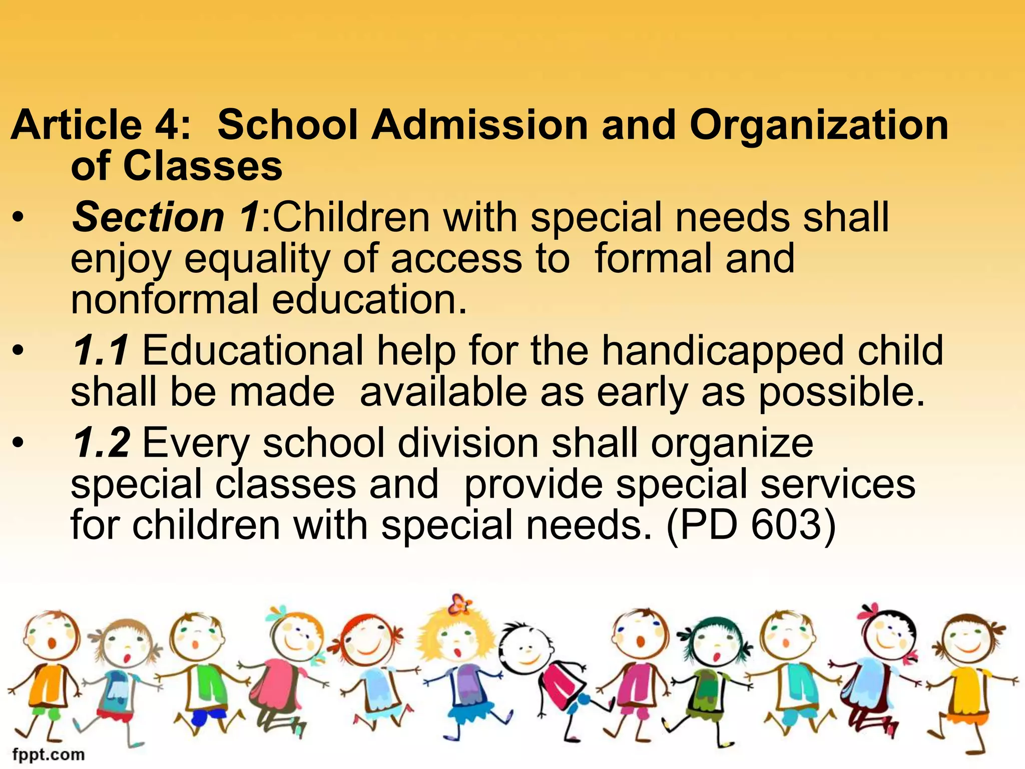 PRINCIPLES AND GUIDELINES FOR SPED IN THE PHILIPPINES | PPTX