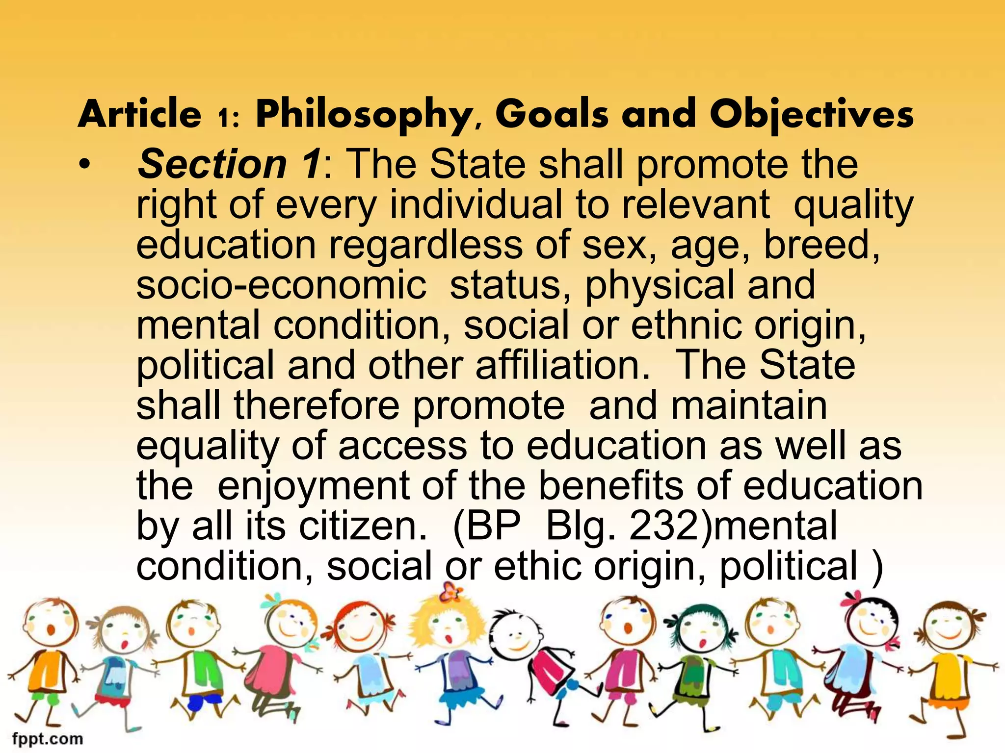 PRINCIPLES AND GUIDELINES FOR SPED IN THE PHILIPPINES | PPTX