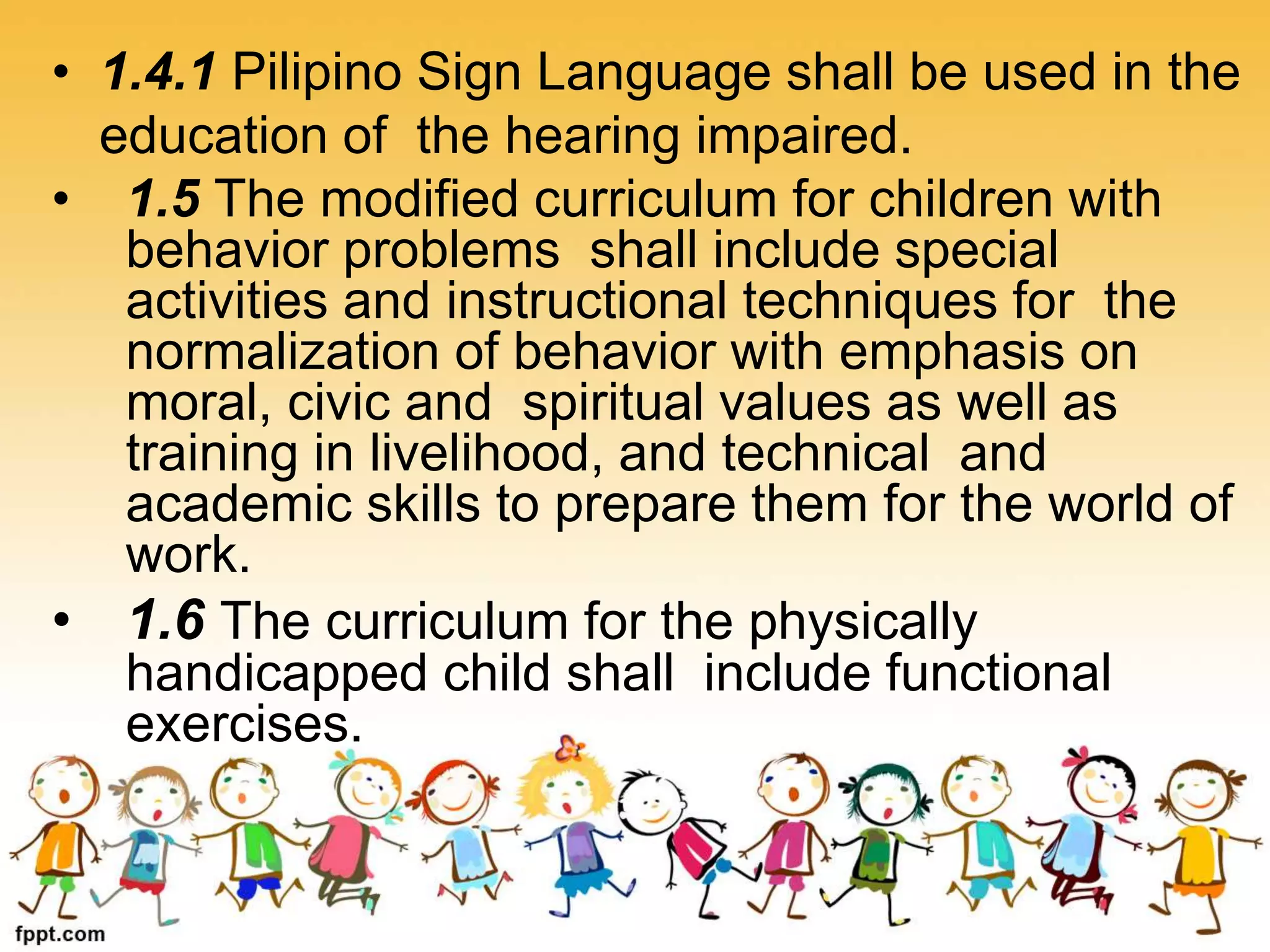 PRINCIPLES AND GUIDELINES FOR SPED IN THE PHILIPPINES | PPTX