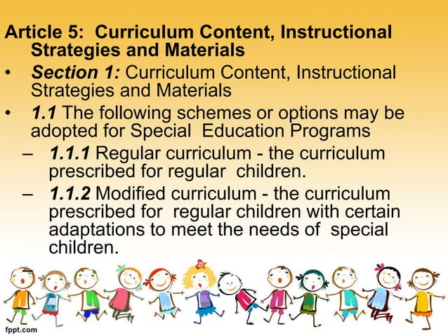 PRINCIPLES AND GUIDELINES FOR SPED IN THE PHILIPPINES | PPTX