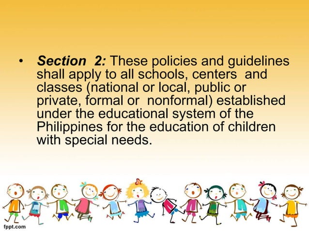 PRINCIPLES AND GUIDELINES FOR SPED IN THE PHILIPPINES | PPTX
