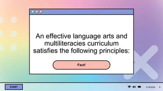 PRINCIPLES AND GUIDELINES OF AN EFFECTIVE LANGUAGE ARTS AND ...