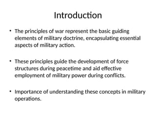 Principles and levels of war as per doctrine | PPTX