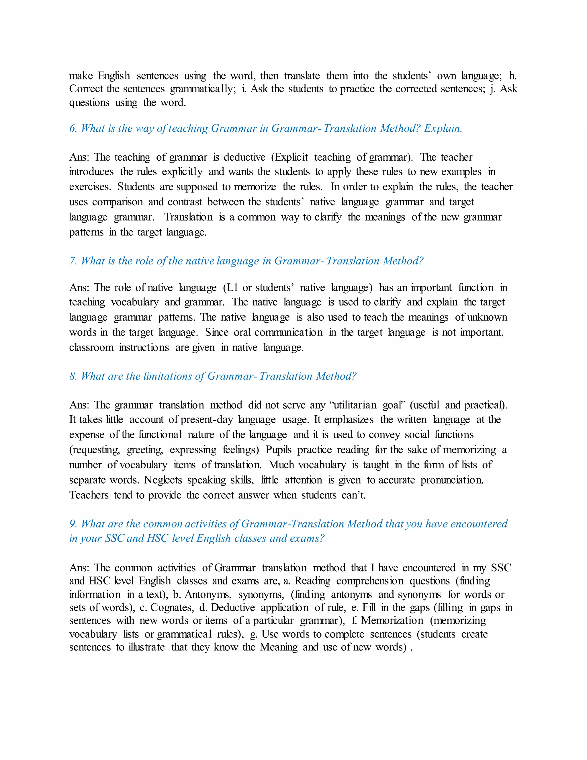 Principles and methodologies questions and answers | DOCX | Education