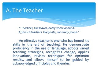 Principles and methods of effective teaching | PPTX