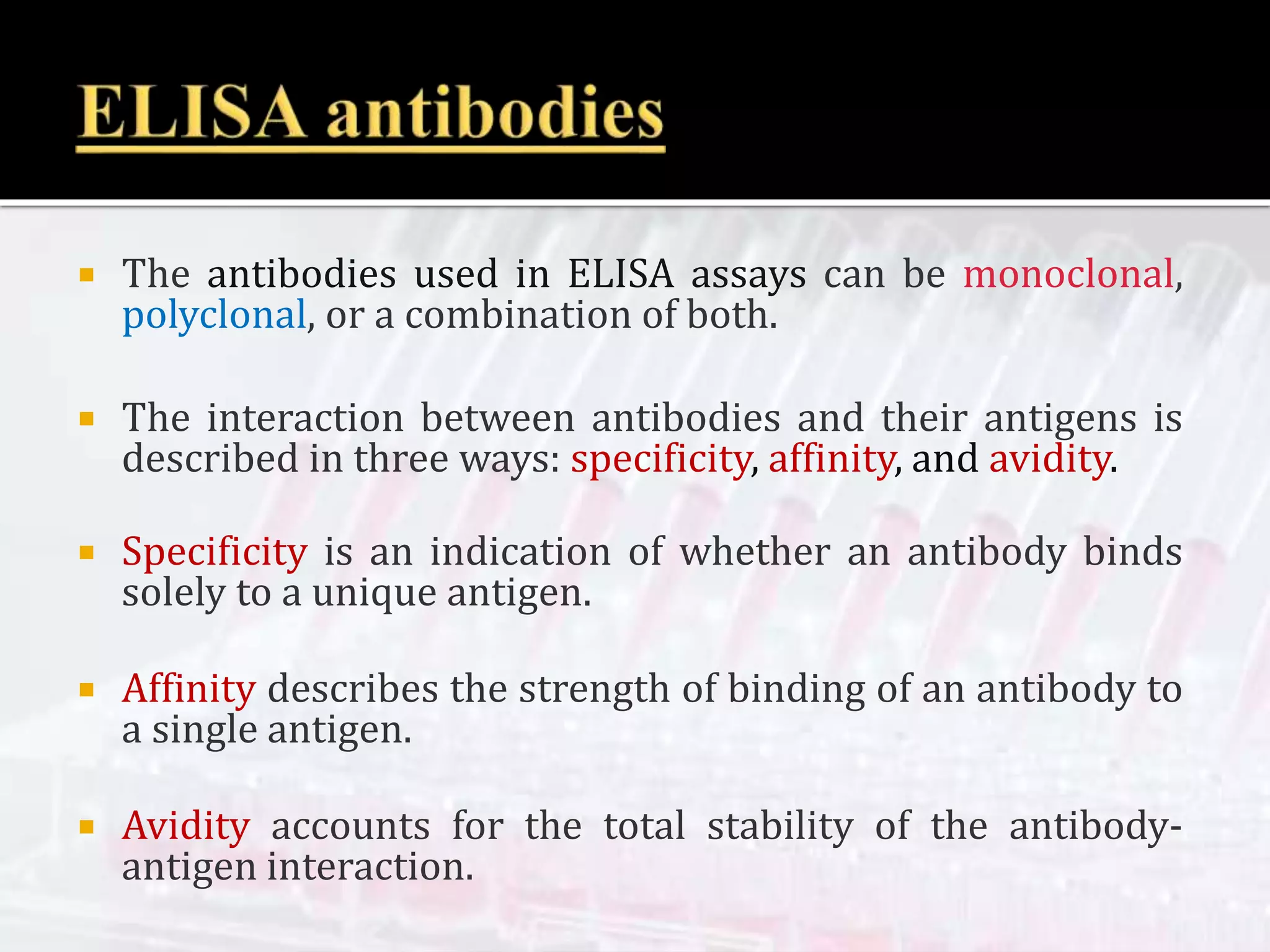 Principles and methods of elisa, fpia, | PPTX