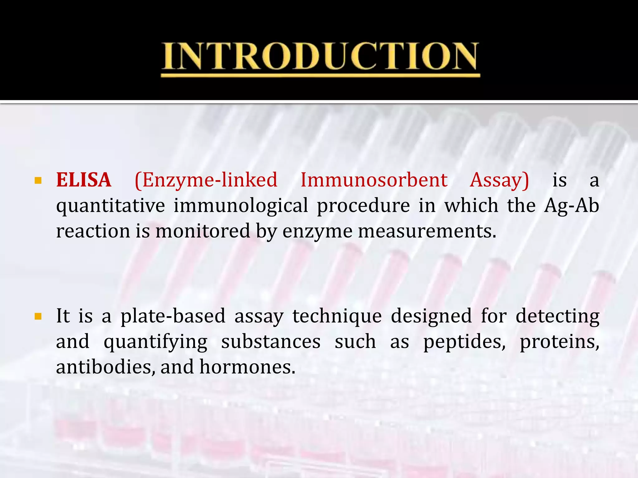 Principles and methods of elisa, fpia, | PPTX