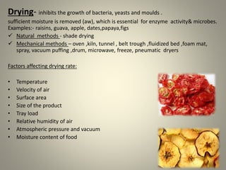 Principles and methods of food preservation | PPTX
