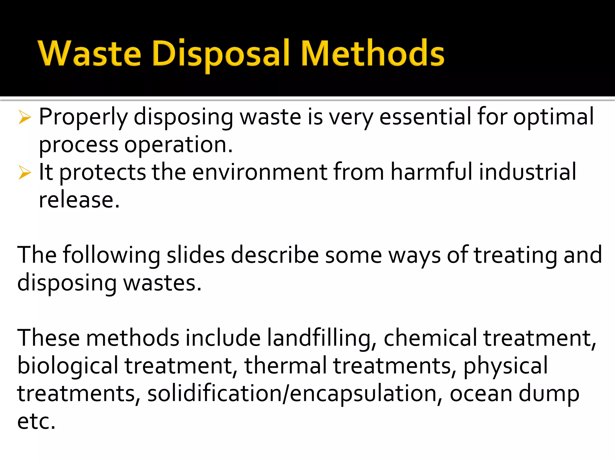 Principles and Methods of Waste Management in the Process Industry | PDF