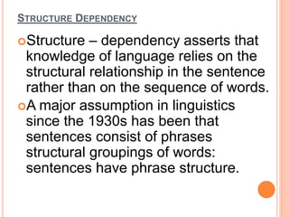Principles and parameters of grammar report | PPTX