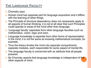 Principles and parameters of grammar report | PPTX