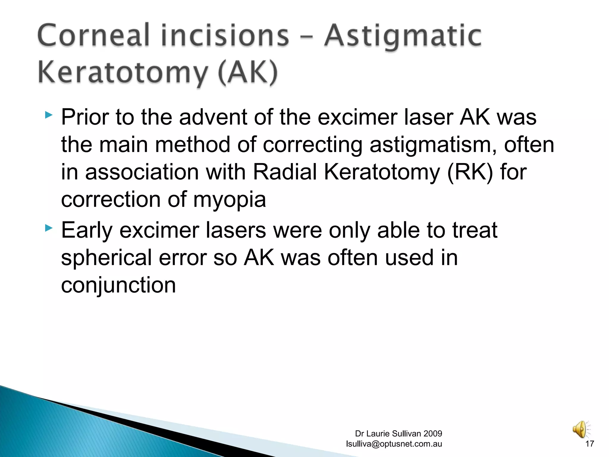 Principles and practice of corneal astigmatic surgery | PPT