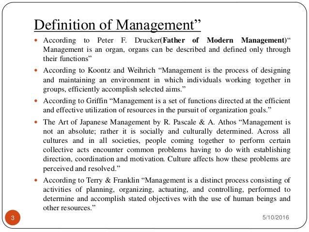 Definition Of Management Quotes
