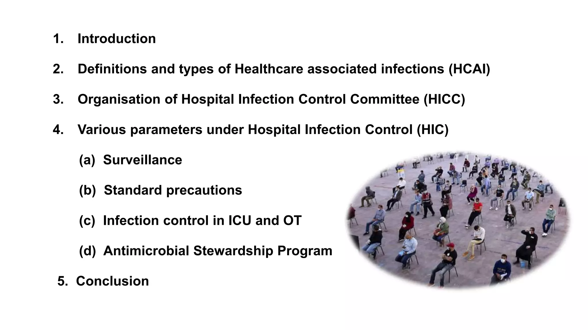 Principles and practices in hospital infection control | PPTX