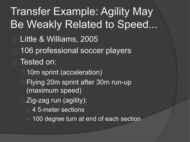 Principles and practices of agility training | PPTX