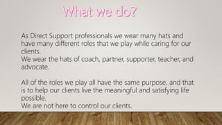 Principles and practices of effective direct supports | PPTX