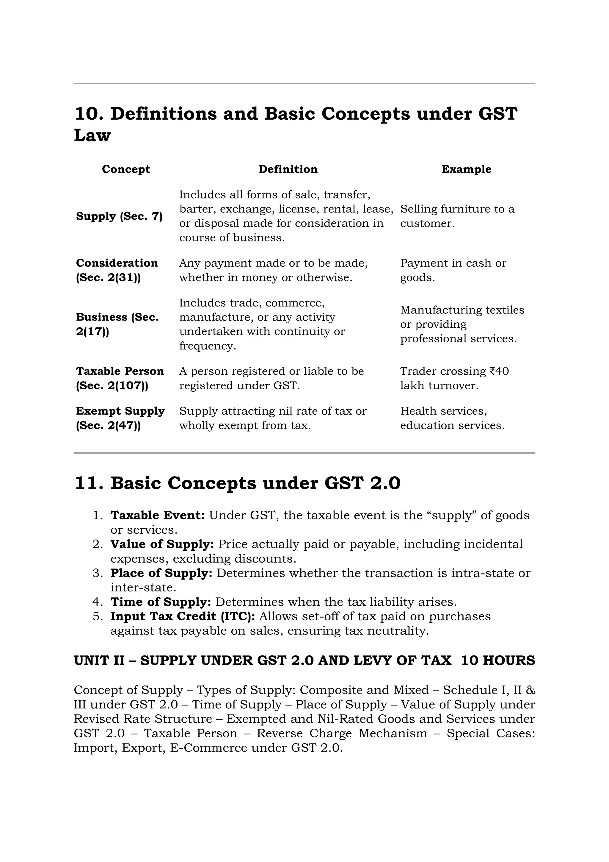 Principles and Practices of GST 2.0 Study material | PDF