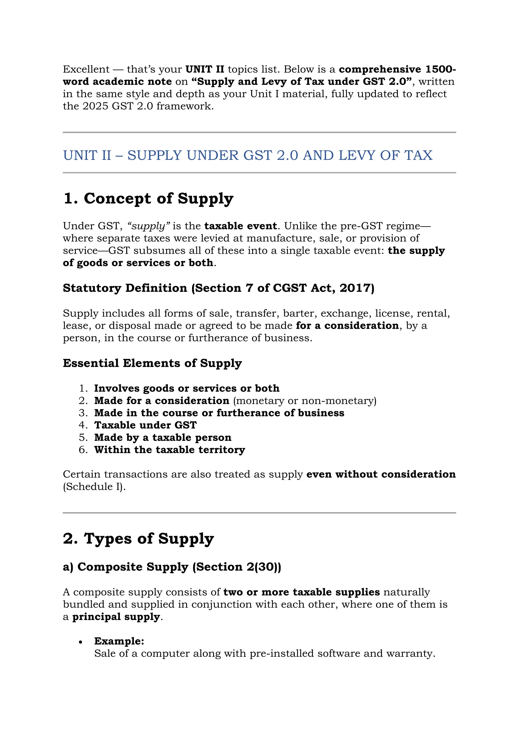 Principles and Practices of GST 2.0 Study material | PDF