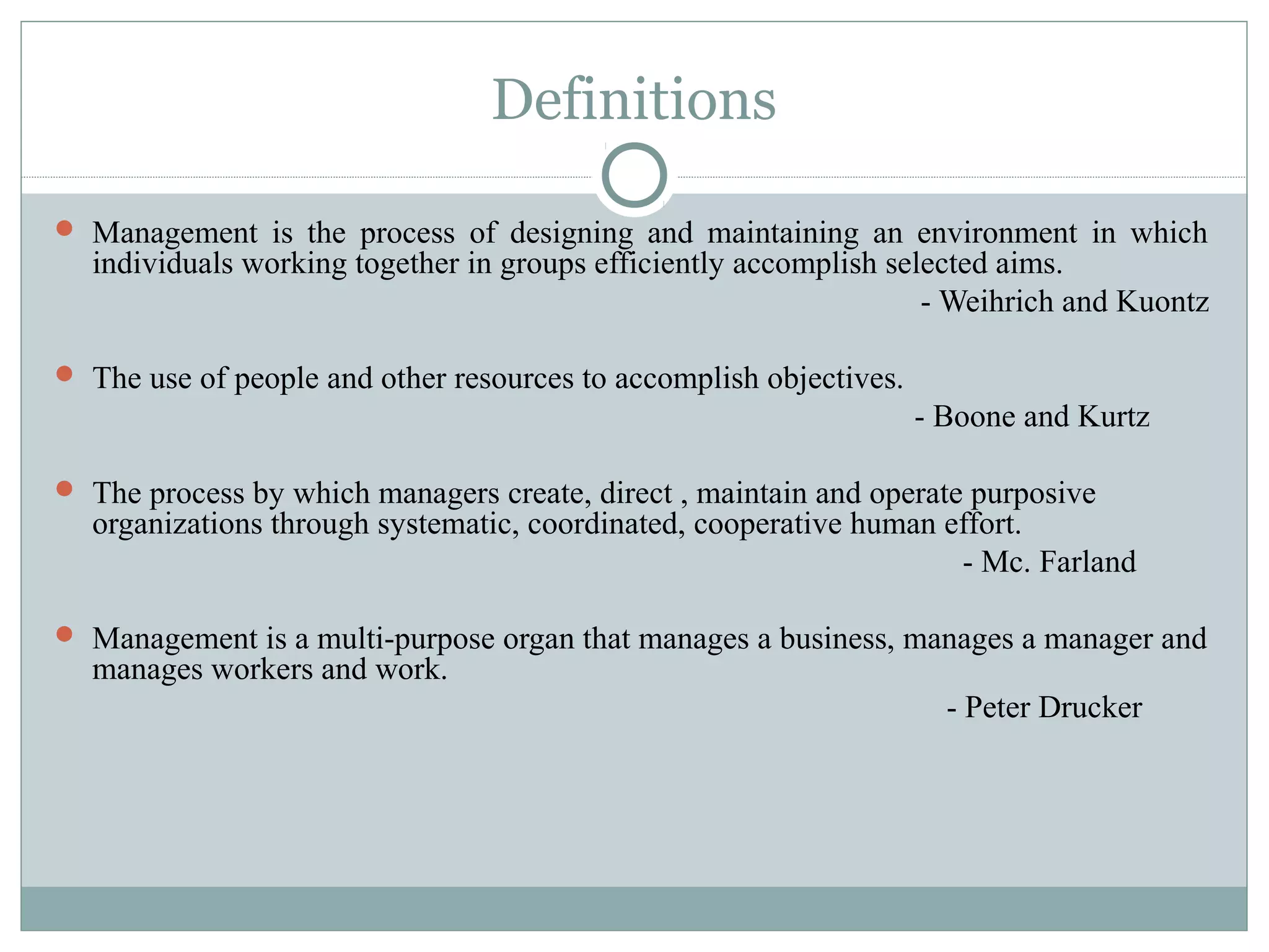 Principles and practices of management | PPT