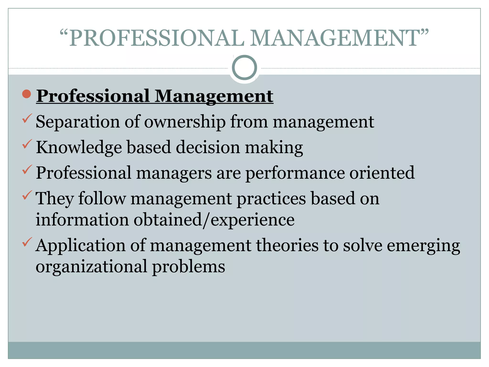 Principles and practices of management | PPT