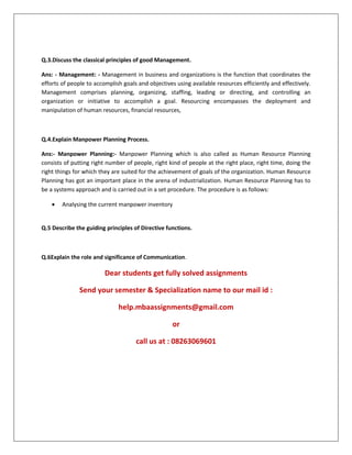Principles and practices of management | DOCX