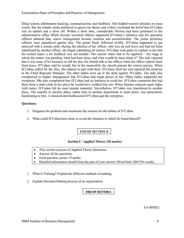 Principles and practices of management (1) | PDF | Educational ...