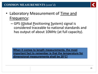 Principles and Practices of Traceability and Calibration | PPT