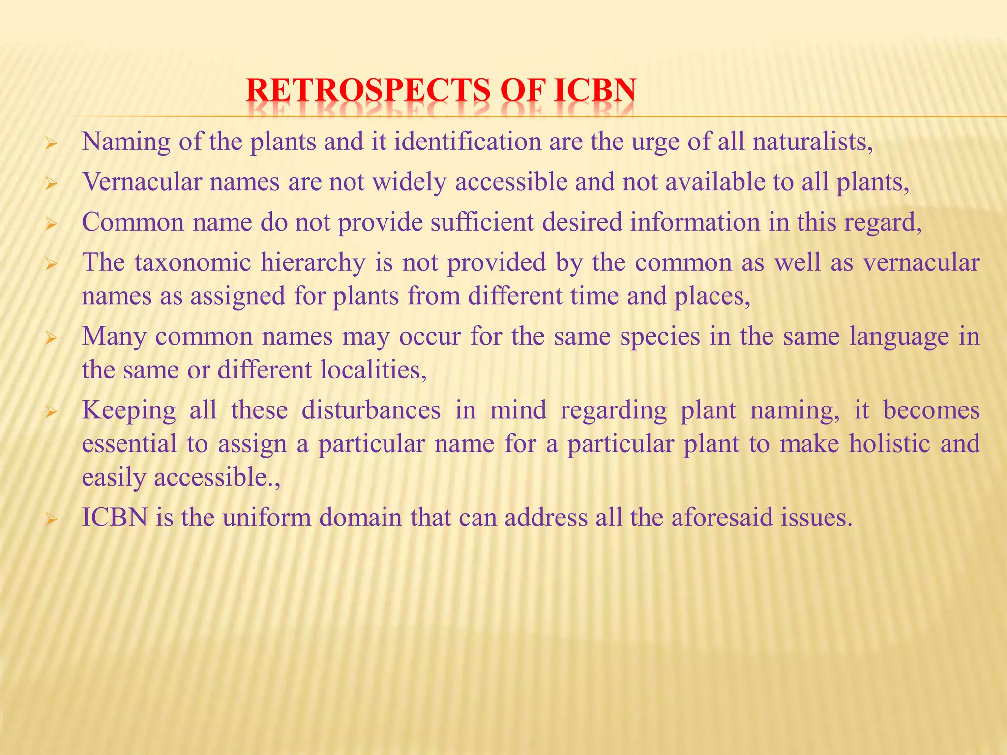 Principles and Rules of ICBN, IBC, The Hisory of ICBN | PDF