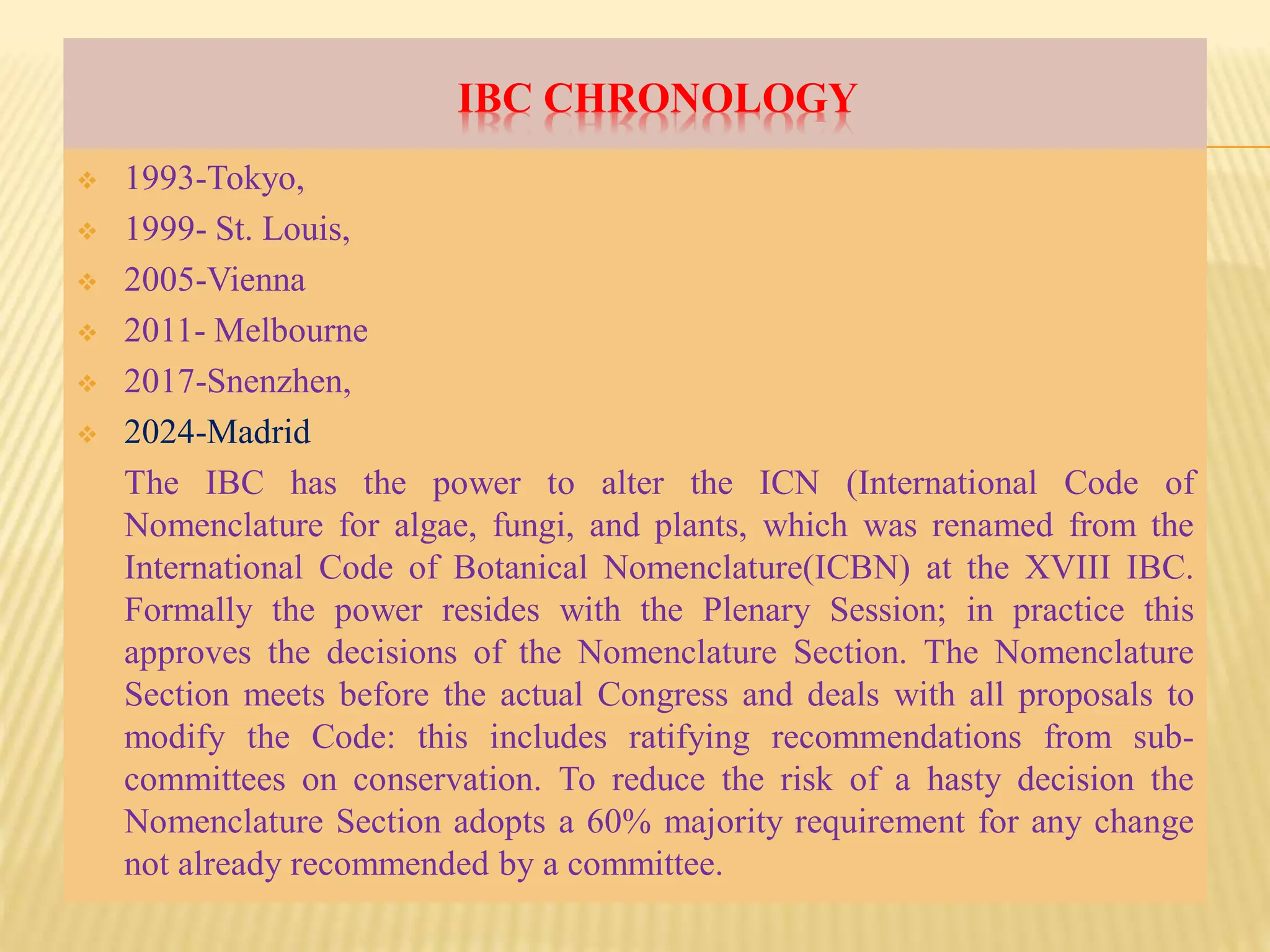 Principles and Rules of ICBN, IBC, The Hisory of ICBN | PDF
