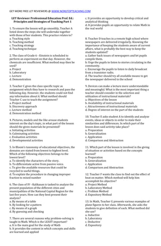 Principles and strategies of teaching part 1 | PDF