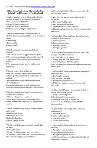 Principles and strategies of teaching part 2 | PDF