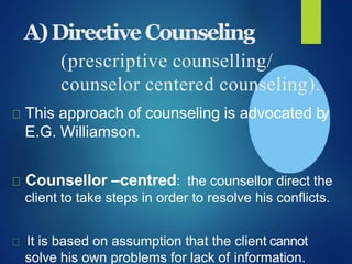 Principles and techniques of counseliing | PPTX