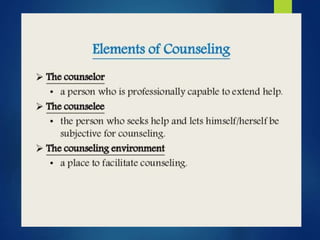 Principles and techniques of counseliing | PPTX
