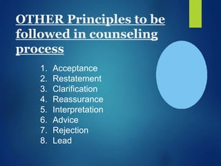 Principles and techniques of counseliing | PPTX