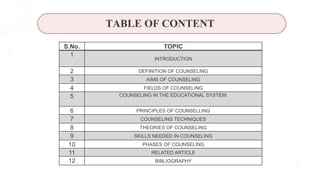 PRINCIPLES AND TECHNIQUES OF COUNSELLING.pptx