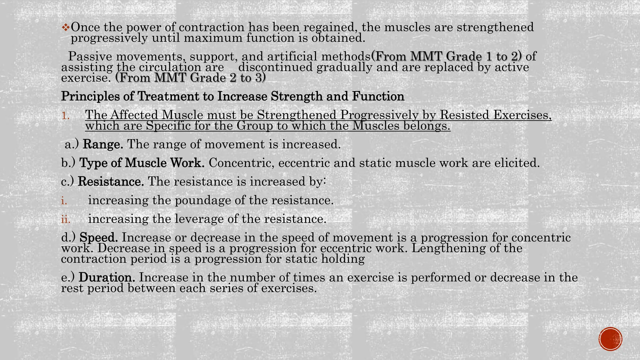 Principles and techniques of strengthening exercise | PPTX