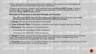 Principles and techniques of strengthening exercise | PPTX