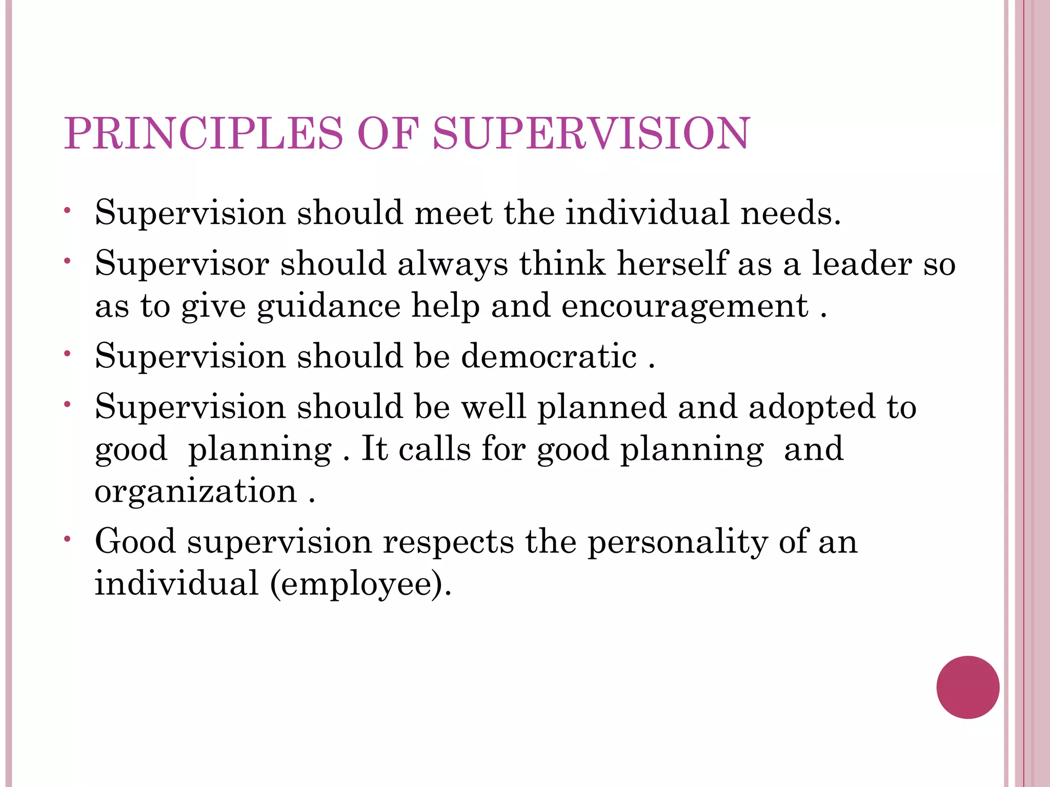 Principles and techniques of supervision | PPT