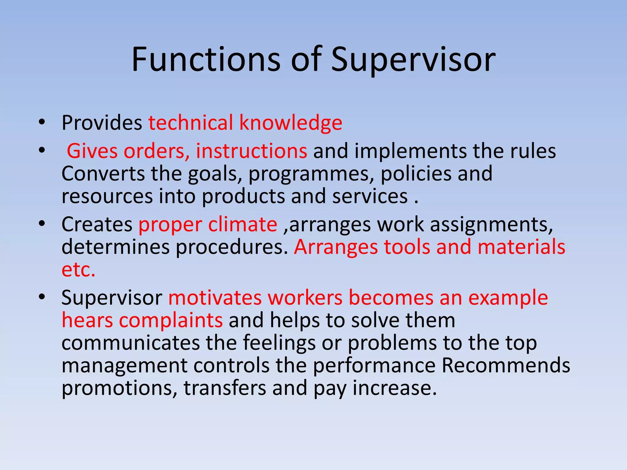 Principles and techniques of supervision by Chandrajeet Sahu | PPTX