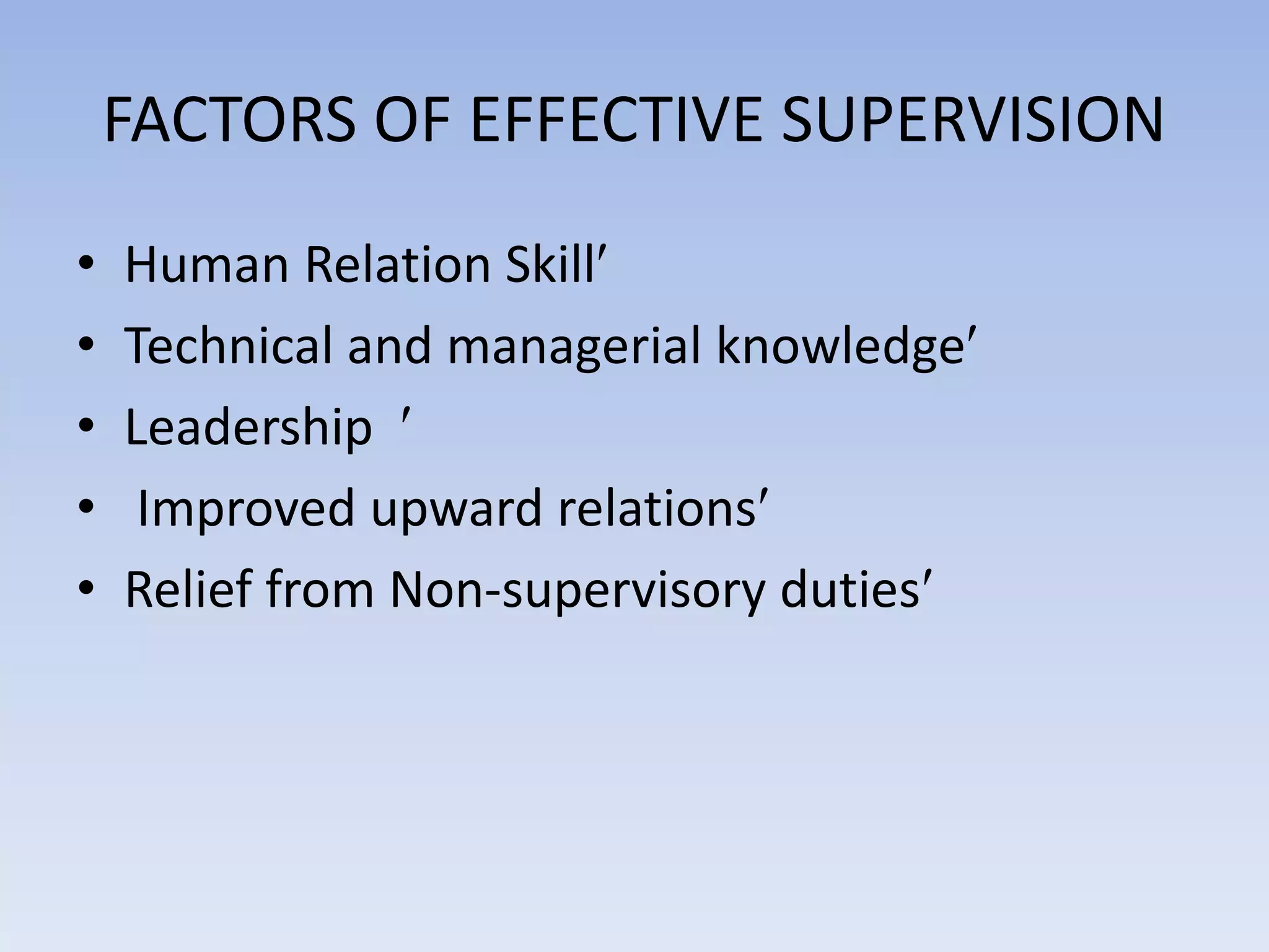 Principles and techniques of supervision by Chandrajeet Sahu | PPTX