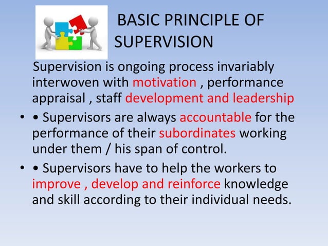 Principles and techniques of supervision by Chandrajeet Sahu | PPTX