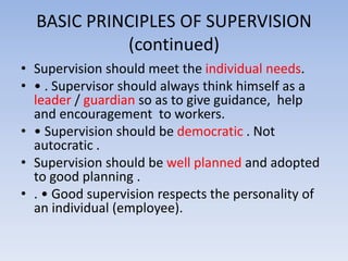 Principles and techniques of supervision by Chandrajeet Sahu | PPTX