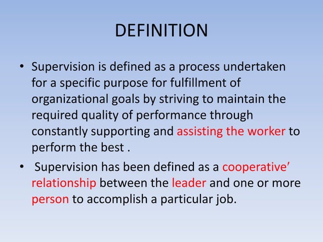 Principles and techniques of supervision by Chandrajeet Sahu | PPTX